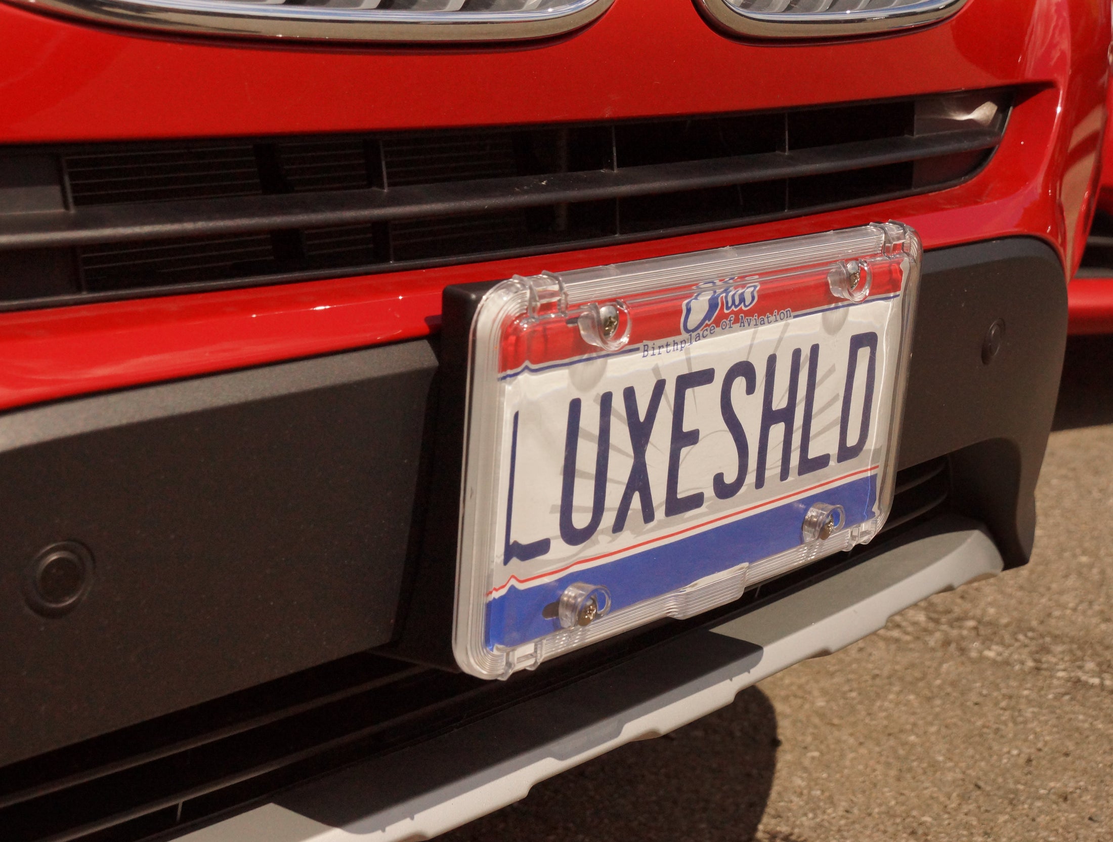 Luxe Shield, Premium Clear License Plate Cover includes Stainless Scre